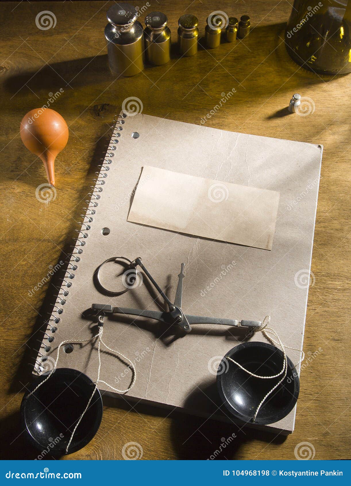 Pharmacy Work Desk stock photo. Image of industry, illness - 104968198