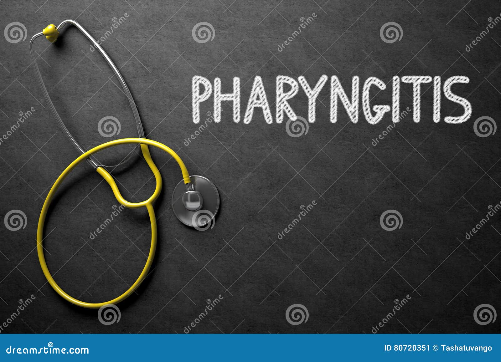 Pharyngite Manuscrite Sur Le Tableau Illustration 3D Image stock ...