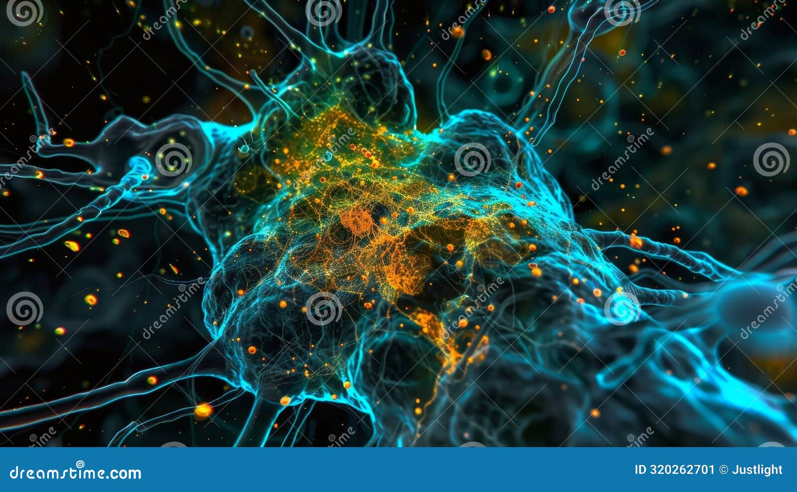 Phase Contrast Image of a Microglia Cell Extending Its Processes To ...