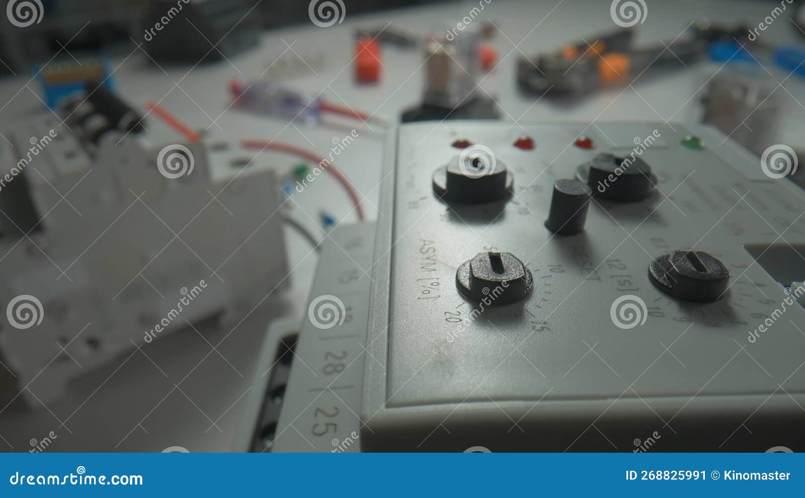 Phase Control Relay and Relay with Electromagnetic Coils on the Table ...