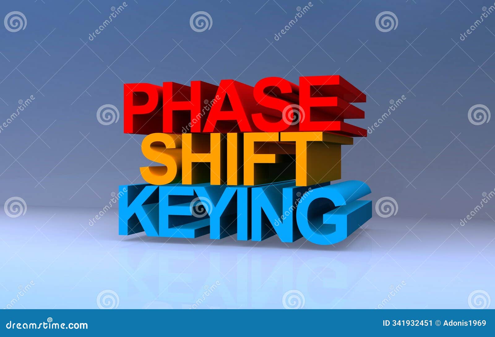 Phase shift keying on blue stock illustration. Illustration of ...