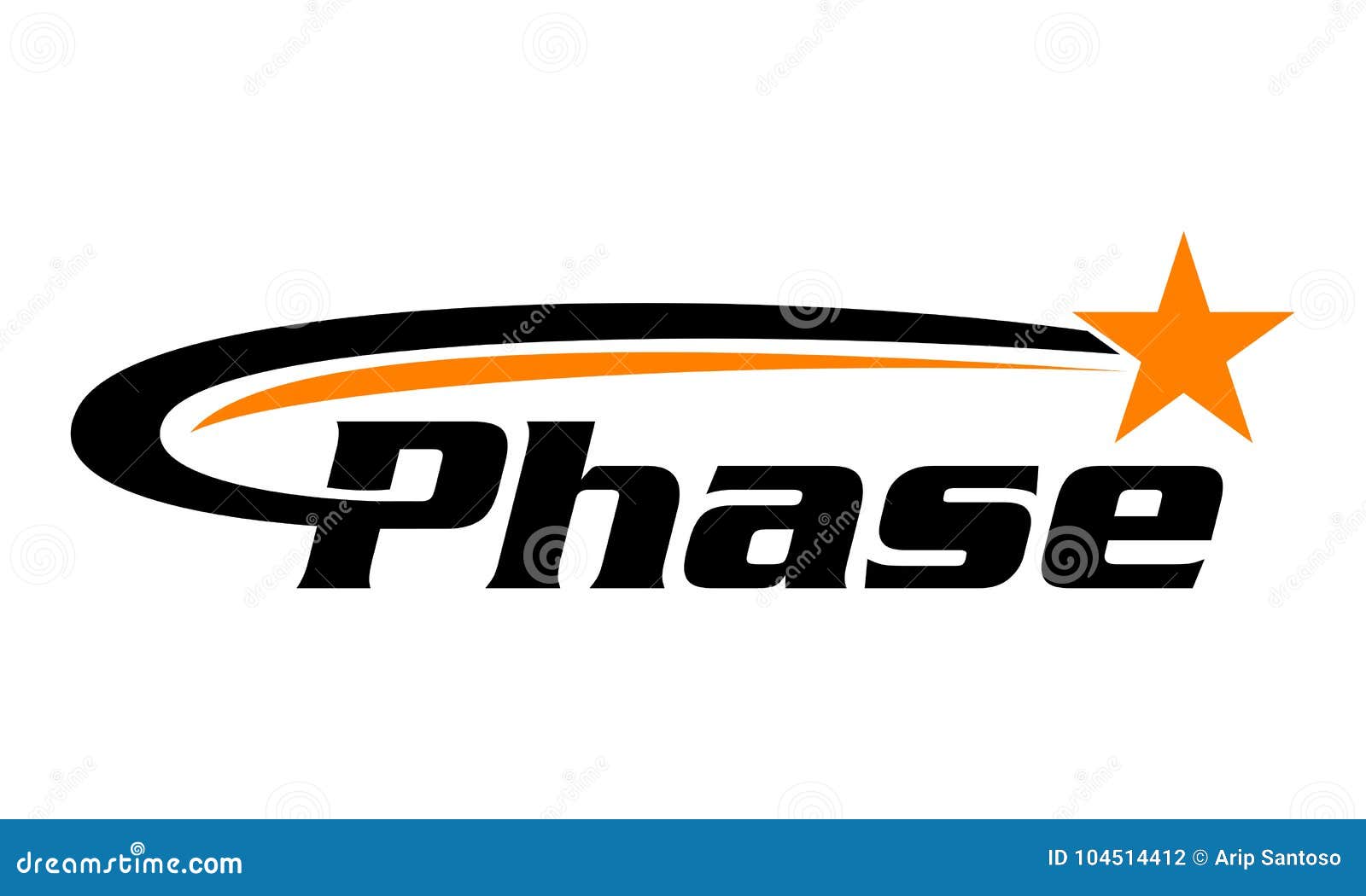 Phase with star swoosh stock vector. Illustration of quality - 104514412