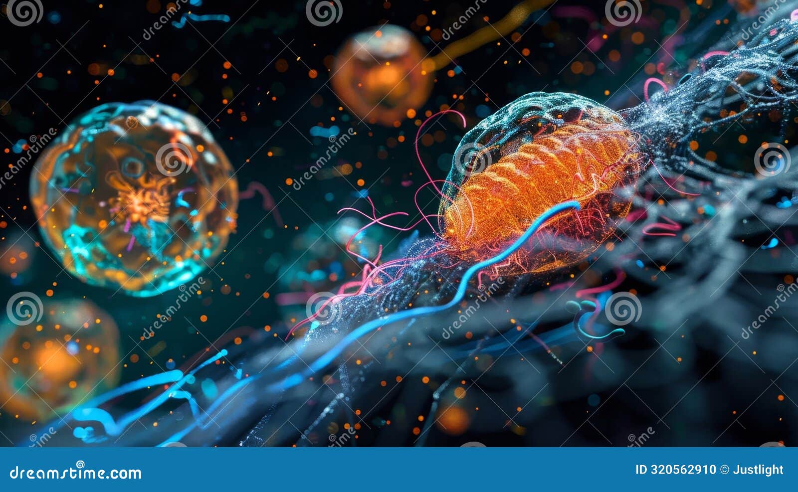 A Phasecontrast Microscopy Image Capturing the Flow of Cytoplasm and ...