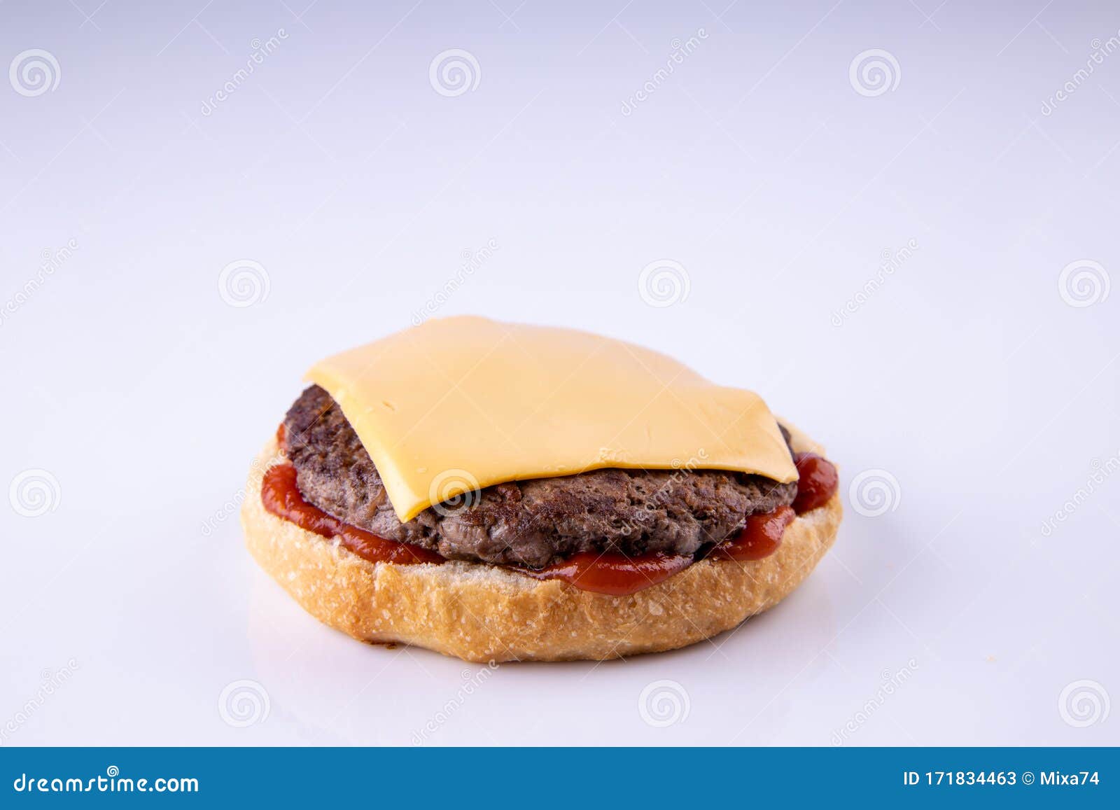Phased Assembly of a Hamburger on a Light Background30 Stock Image ...