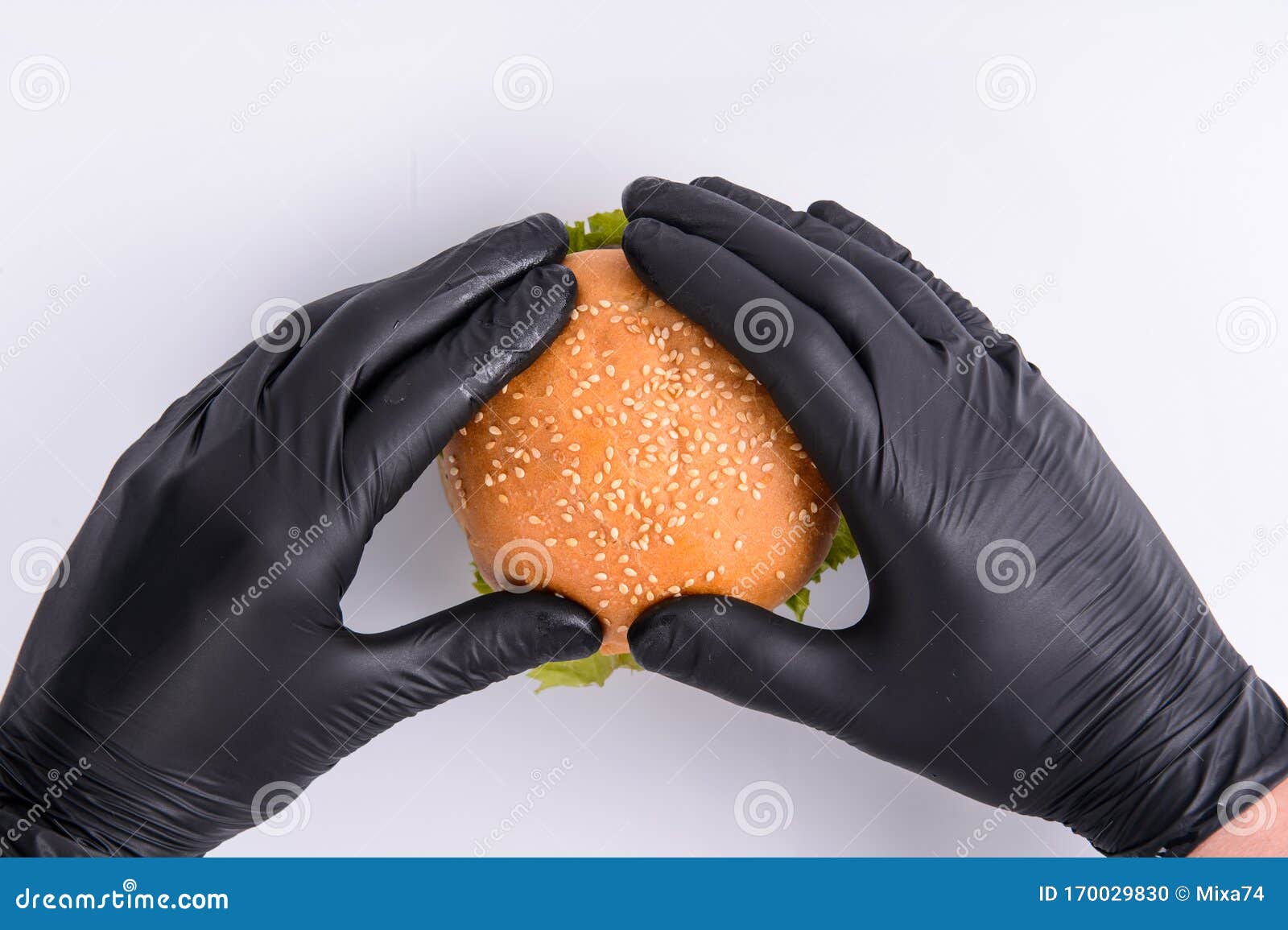 Phased Assembly of a Hamburger on a White Background43 Stock Photo ...