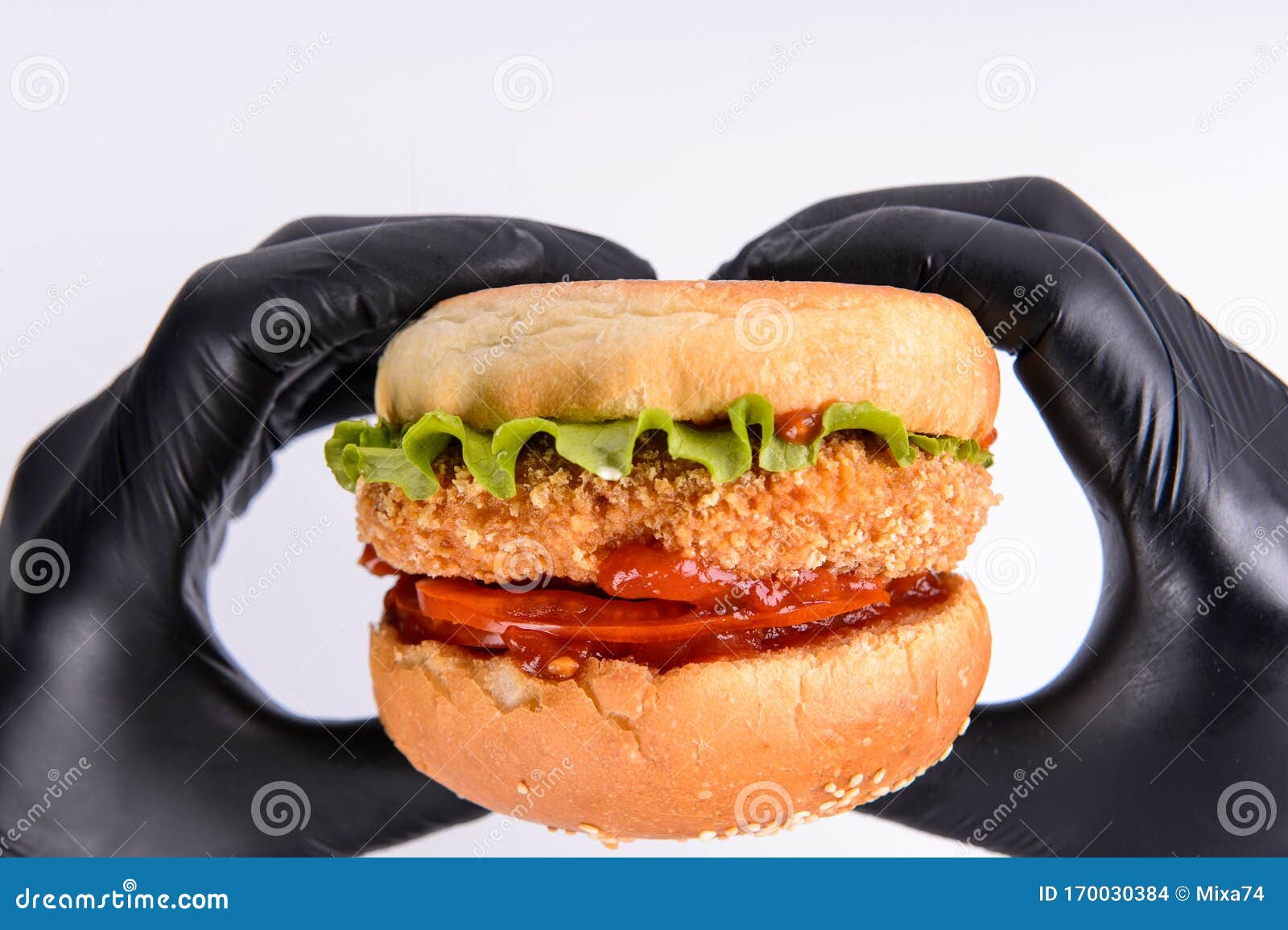 Phased Assembly of a Hamburger on a White Background52 Stock Photo ...