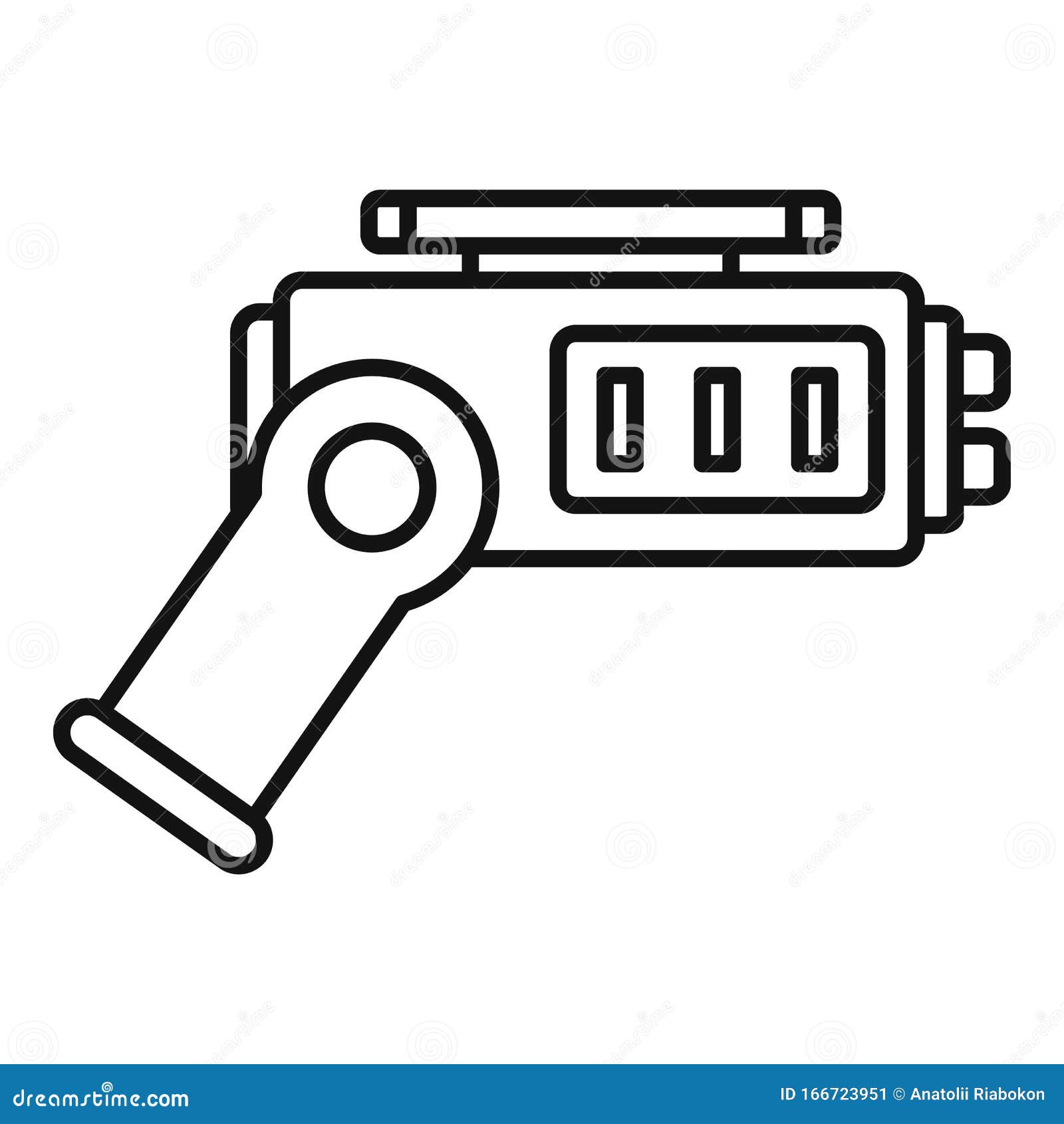 Phaser Blaster Icon, Outline Style Stock Vector - Illustration of scifi ...