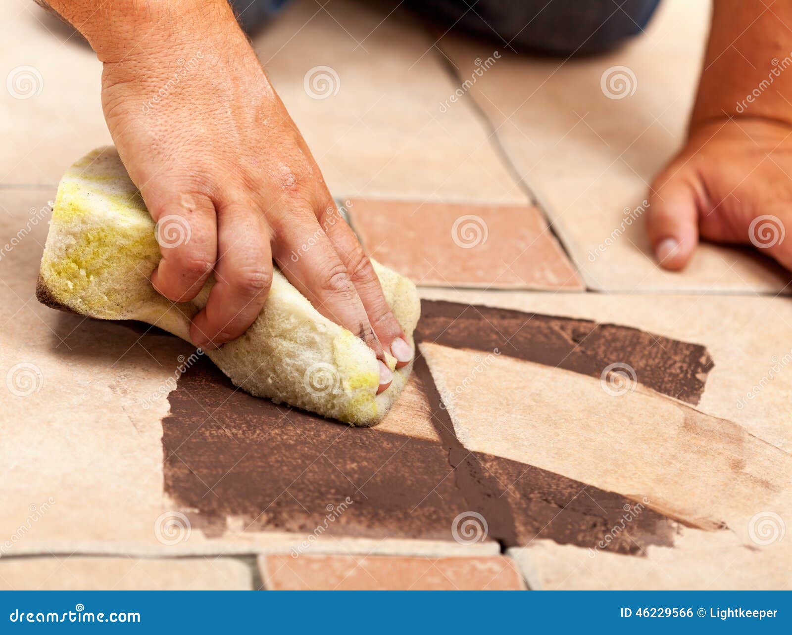 Phases of Installing Ceramic Floor Tiling - the Joint Material Stock ...