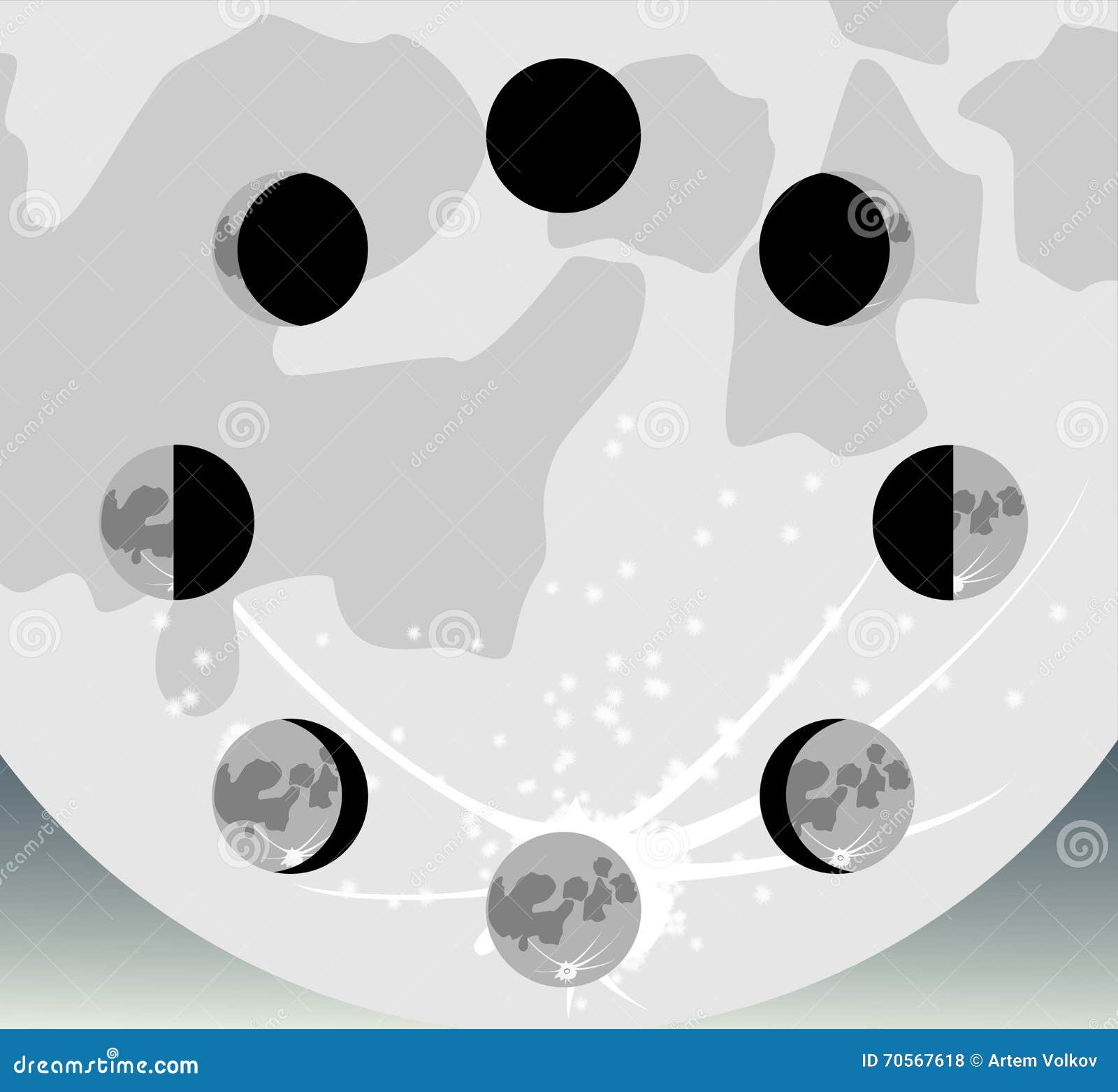 Moon Circle Books Design Educative Symbol Logo Vector | CartoonDealer ...