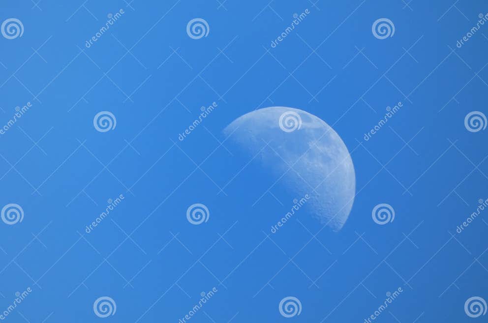 Phases of the Moon in the Summer Sky Stock Photo - Image of clouds ...