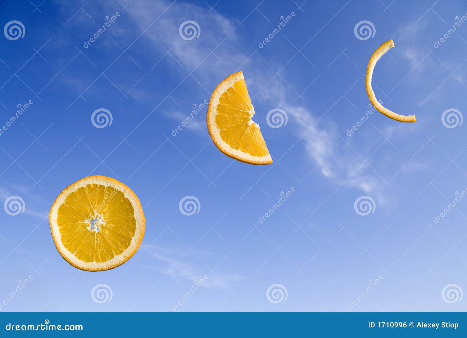Phases of orange stock photo. Image of bright, floating - 1710996