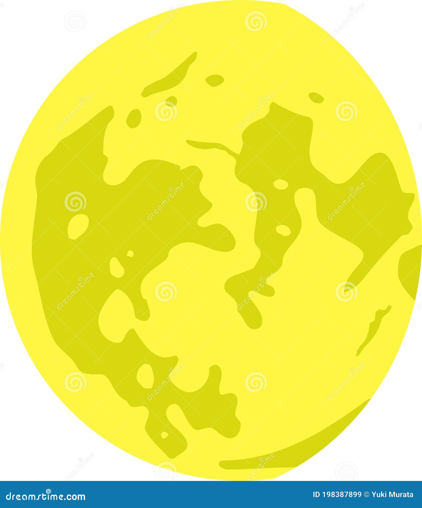 Phases of the yellow moon stock vector. Illustration of moon - 198387899