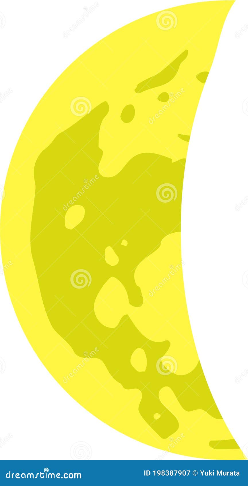 Phases of the yellow moon stock vector. Illustration of nature - 198387907