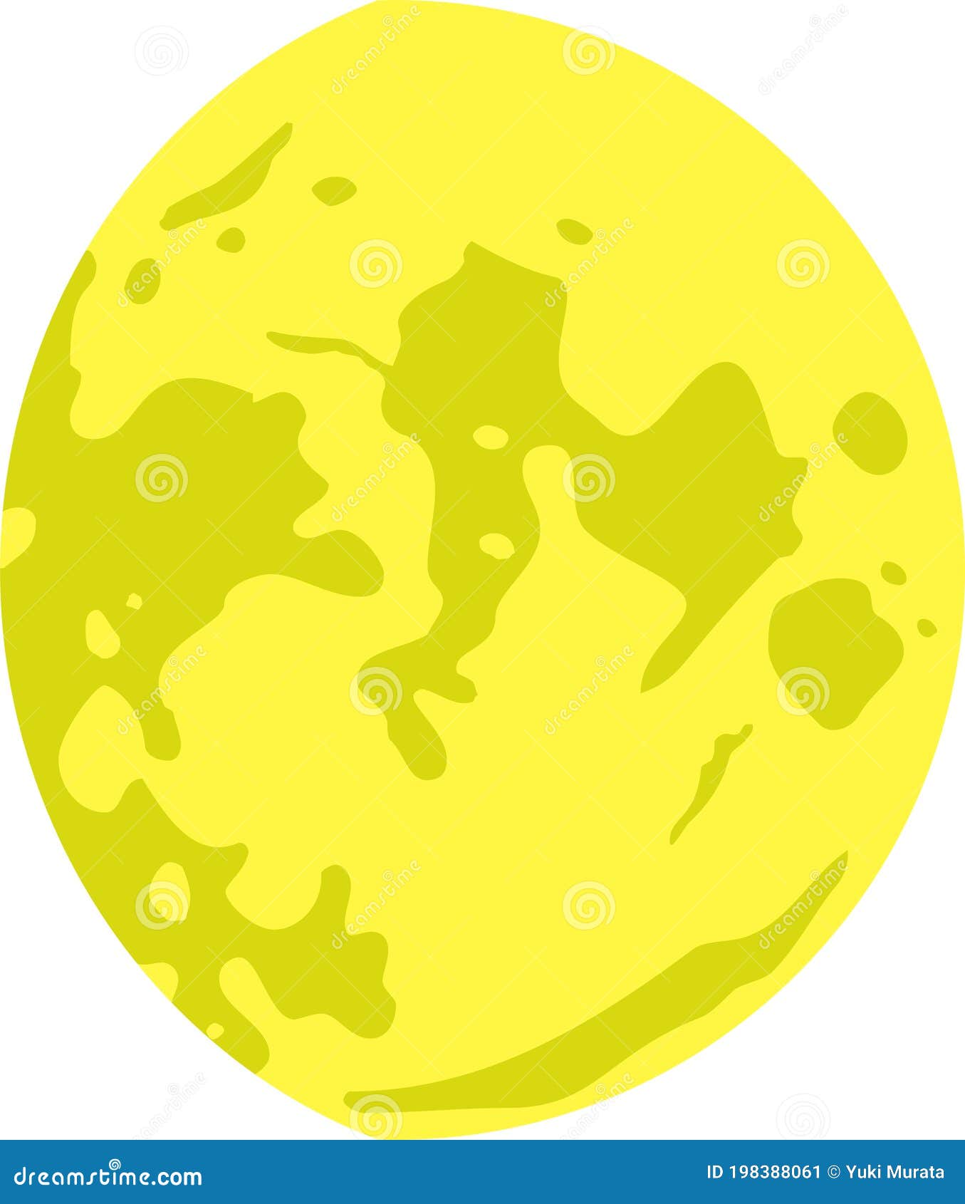 Phases of the yellow moon stock vector. Illustration of vector - 198388061