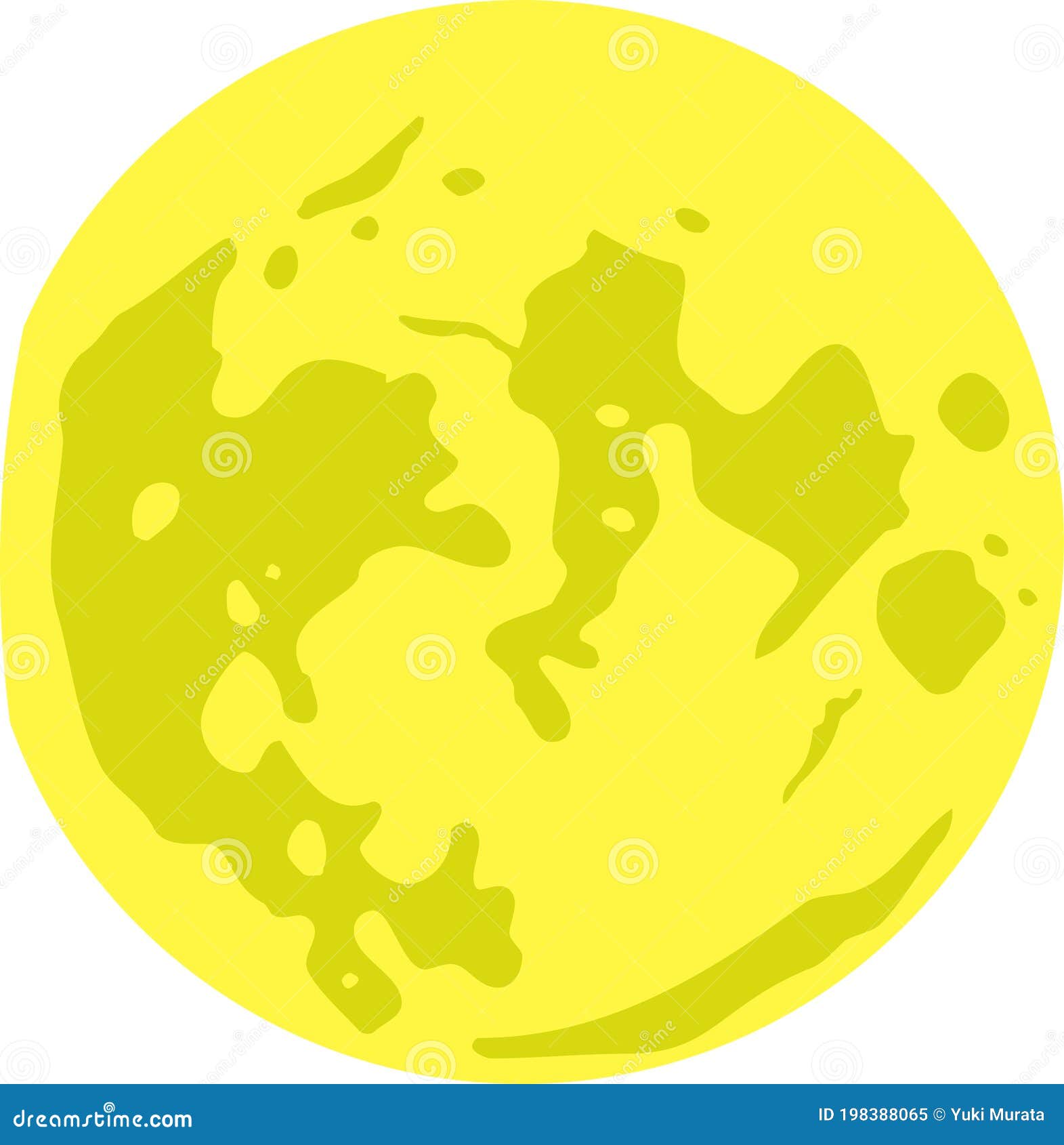 Phases of the yellow moon stock vector. Illustration of moonlight ...