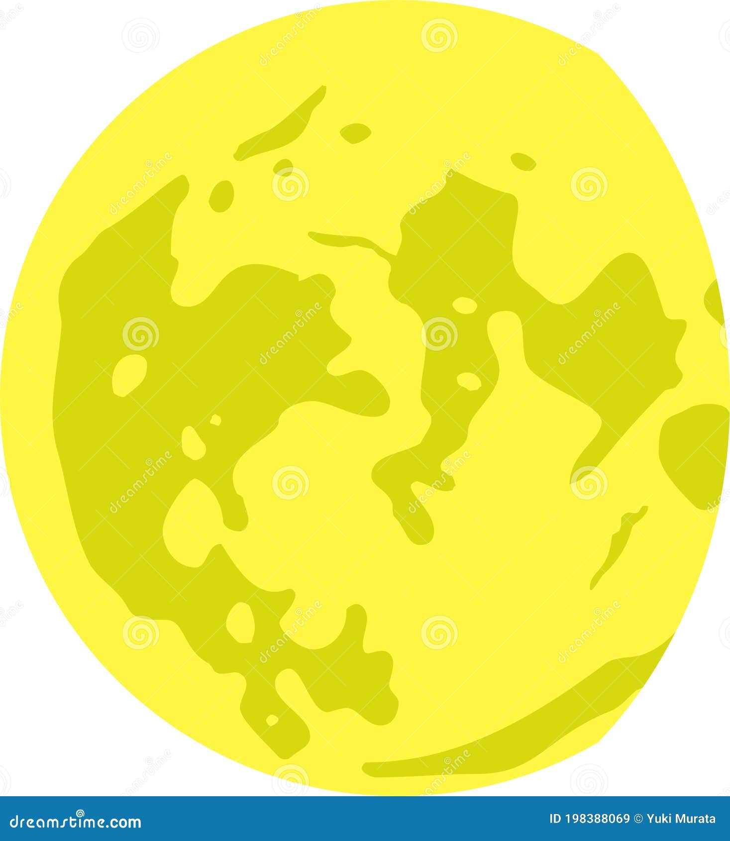 Phases of the yellow moon stock vector. Illustration of landscape ...