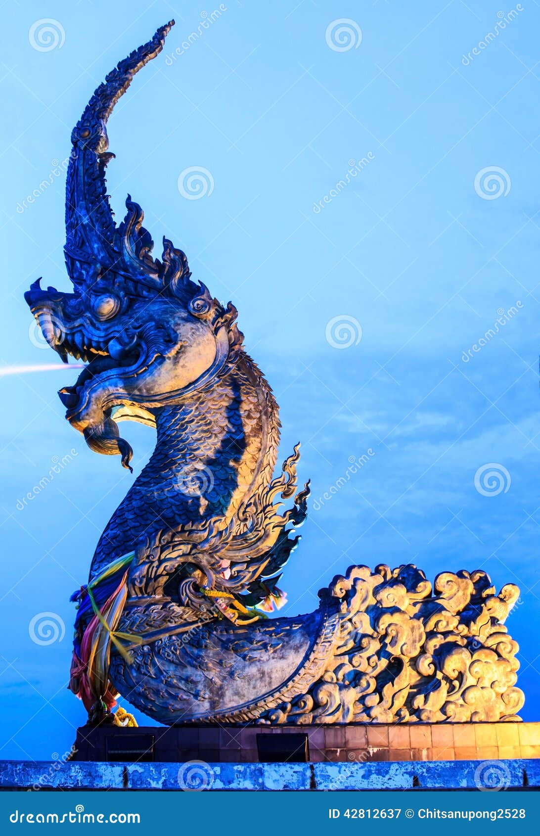 Phaya Naga statue stock image. Image of holy, legend - 42812637