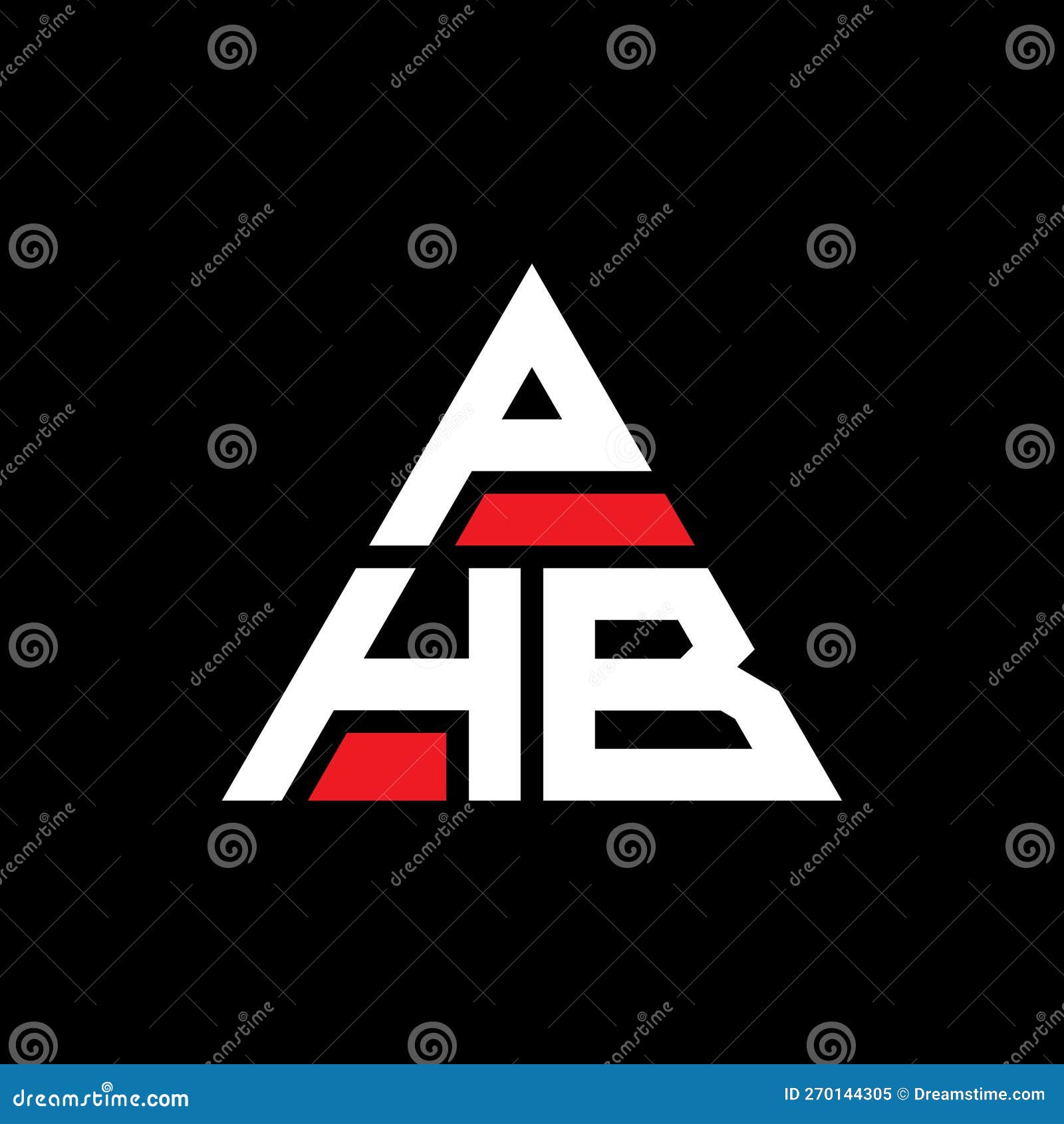 PHB Triangle Letter Logo Design With Triangle Shape. PHB Triangle Logo ...