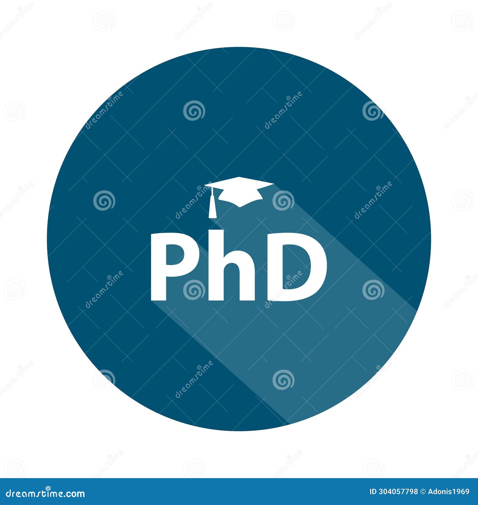 Phd badge on white stock illustration. Illustration of pursuits - 304057798