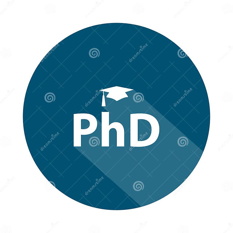 Phd badge on white stock illustration. Illustration of pursuits - 304057798