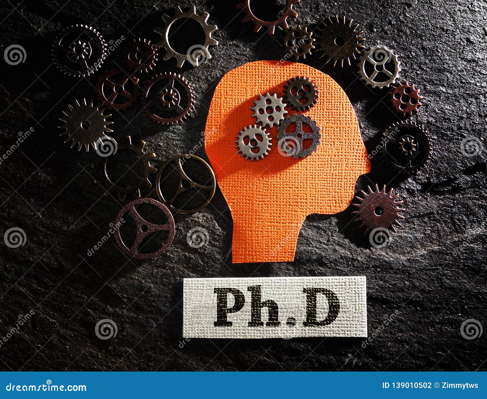 PhD and gears stock photo. Image of thought, college - 139010502
