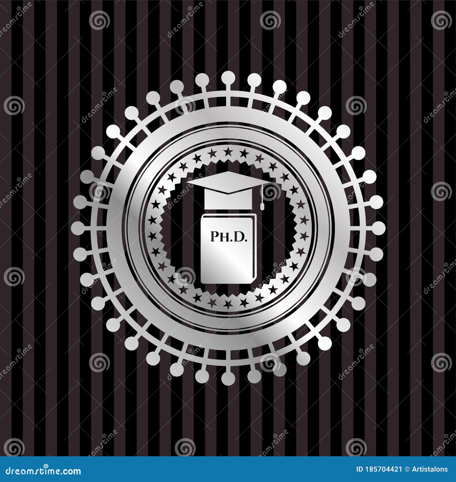 Phd Thesis Icon Inside Silver Badge. EPS10 Stock Vector - Illustration ...