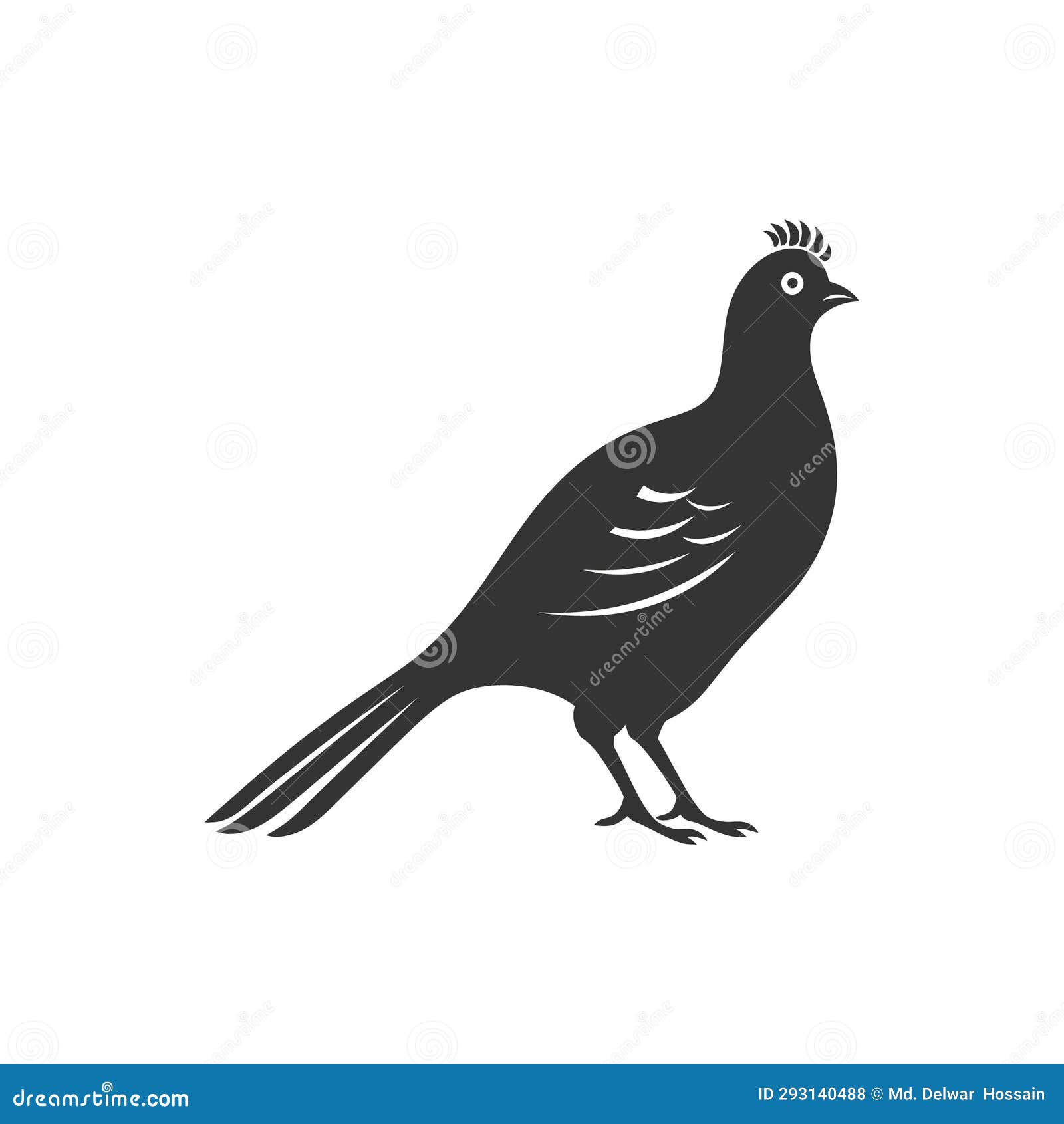 Pheasant icon stock vector. Illustration of branch, game - 293140488