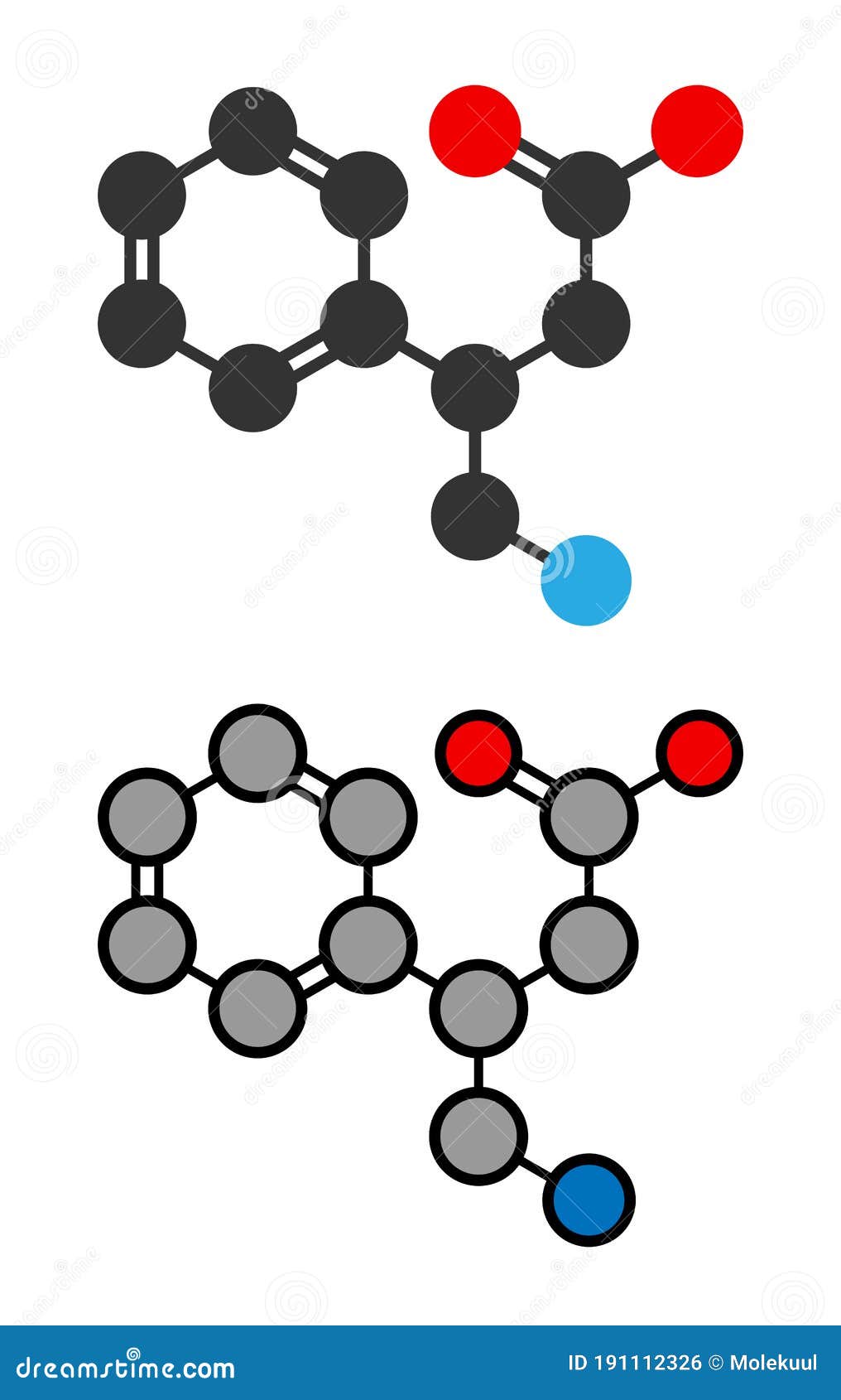 Phenibut Molecular Structure Isolated On White Stock Illustration ...