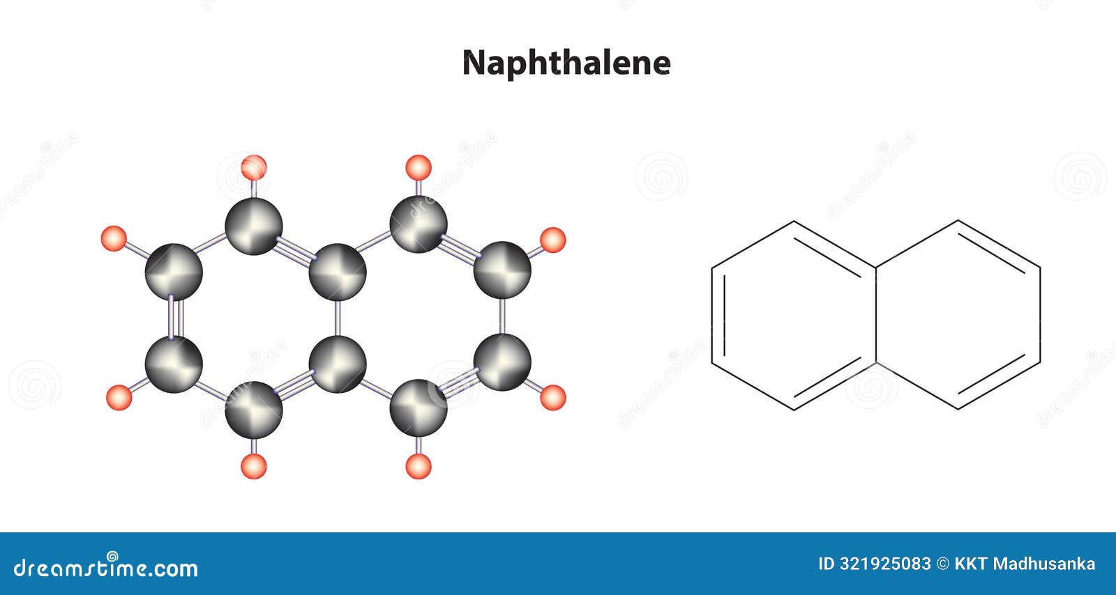 Naphthalene stock vector. Illustration of scientific - 321925083