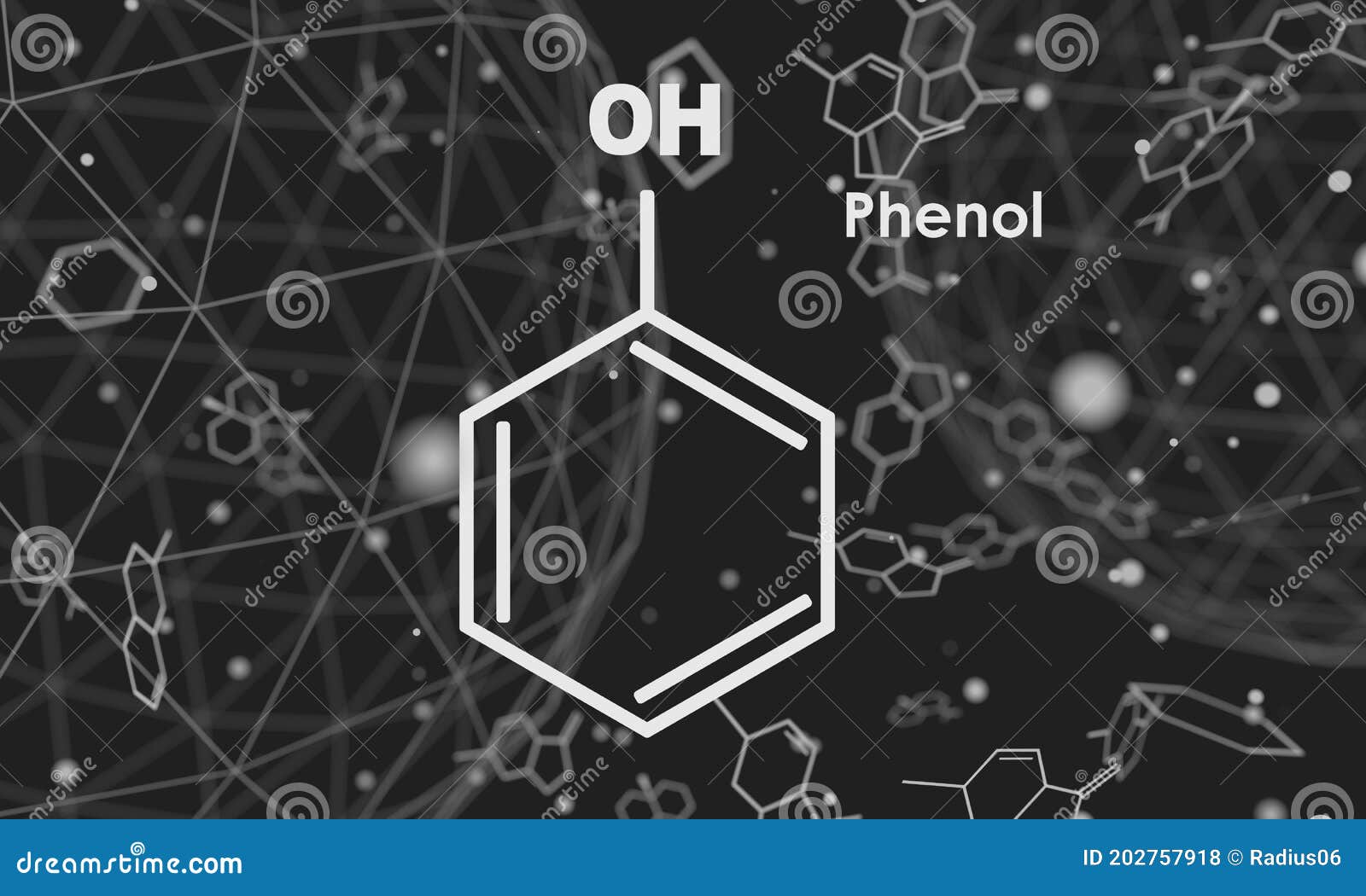 Phenol Chemical Formula Stock Image | CartoonDealer.com #203448007