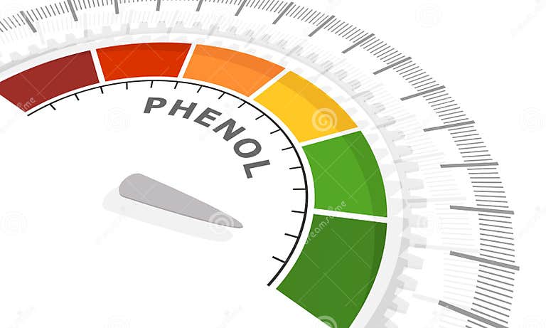 Phenol measuring process stock illustration. Illustration of meter ...
