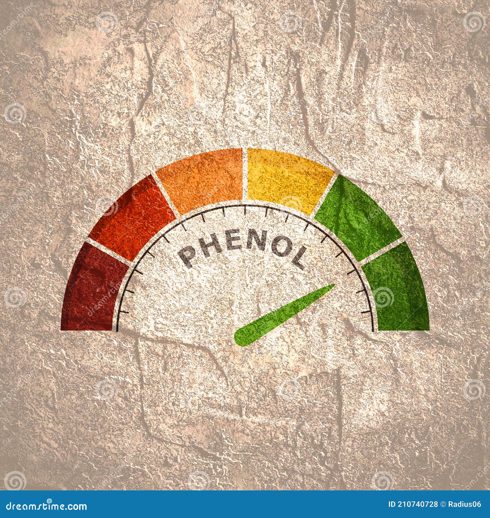 Phenol measuring process stock illustration. Illustration of derivative ...