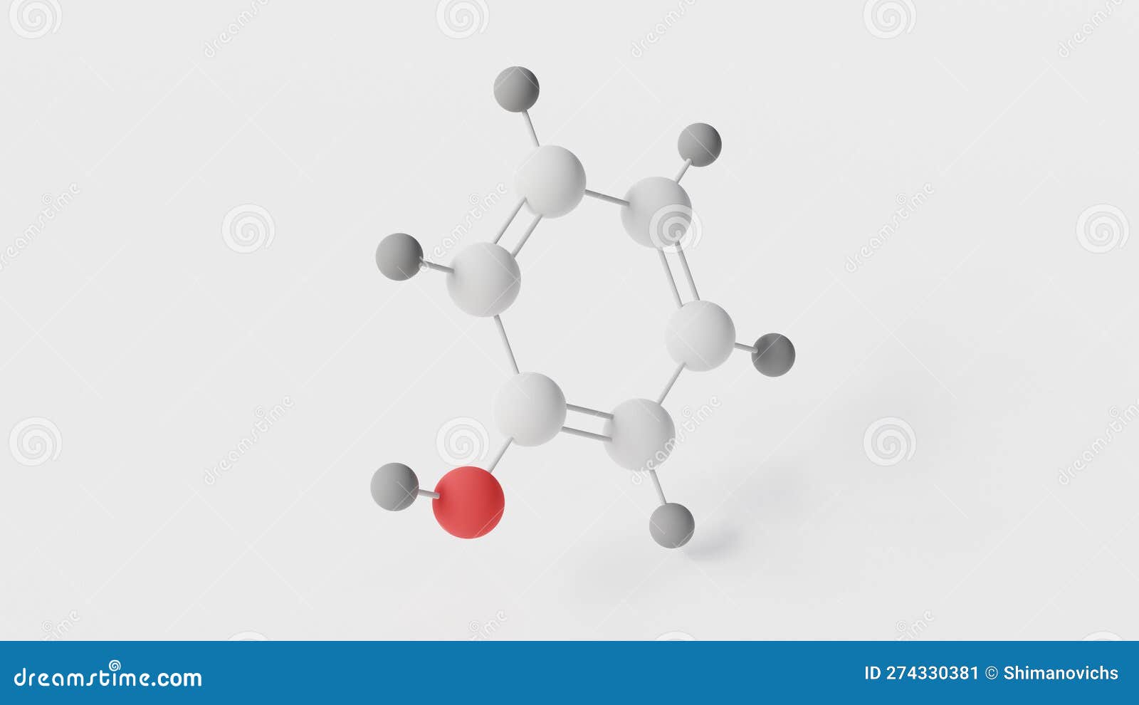Phenol Molecule 3d, Molecular Structure, Ball And Stick Model ... Phenol Molecule 3d, Molecular Structure, Ball And Stick Model ...