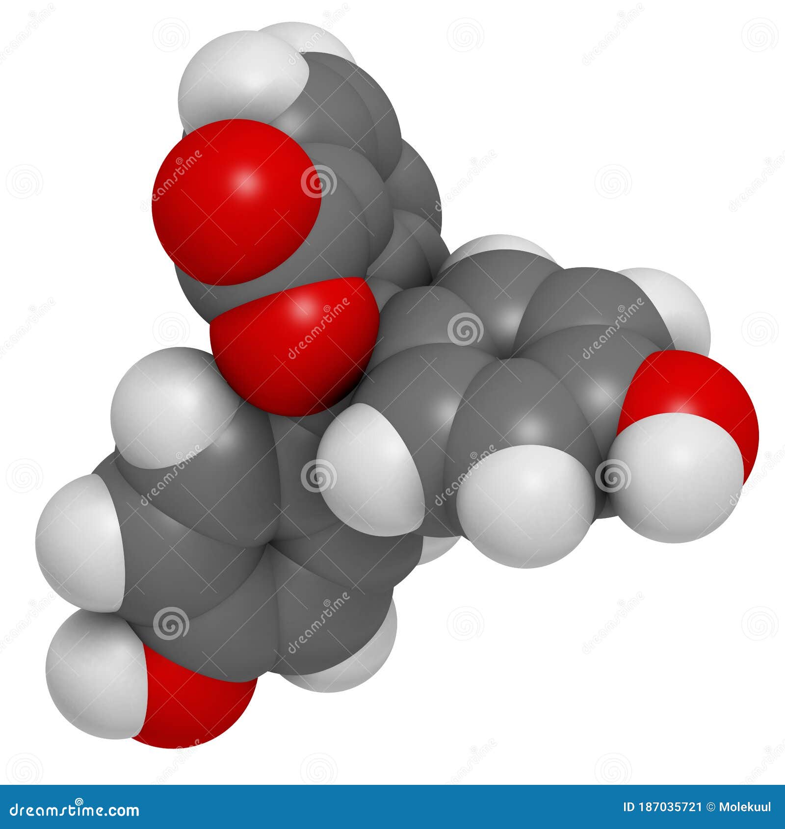 Phenolphthalein Indicator Molecule. Used in Acid Base Titrations and As ...