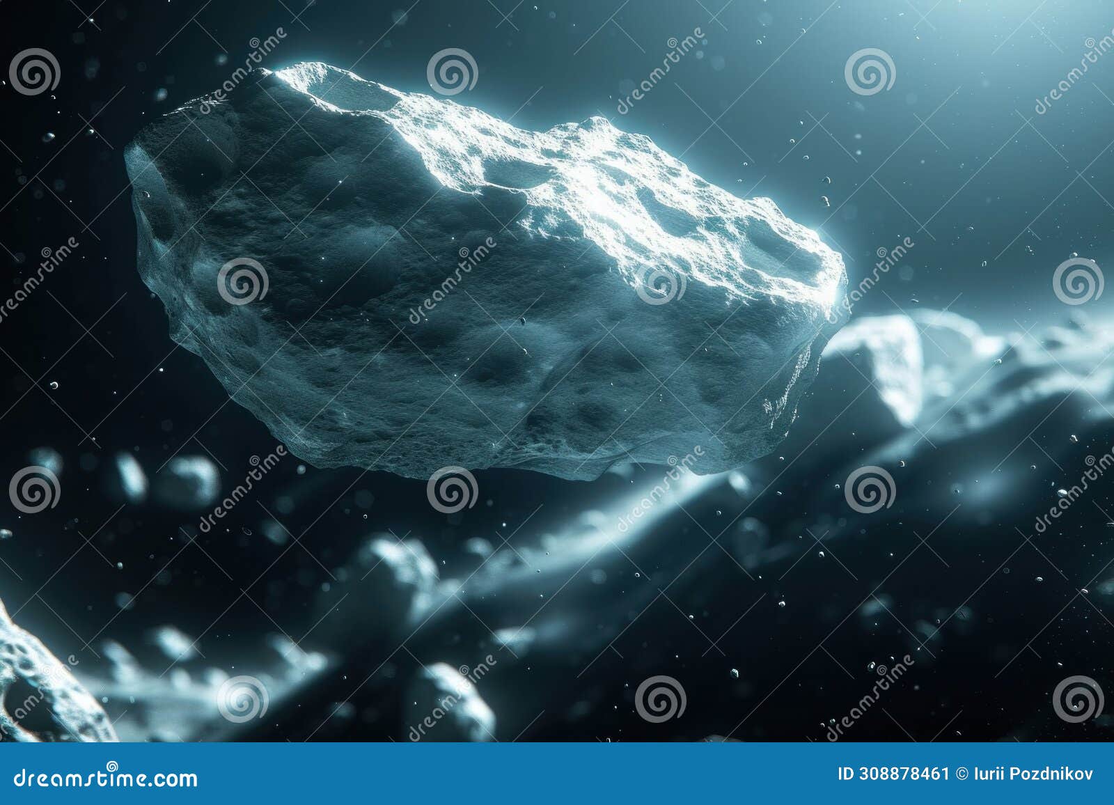 Phenomenal Asteroid Shapes in Outer Space. Stock Image - Image of ...