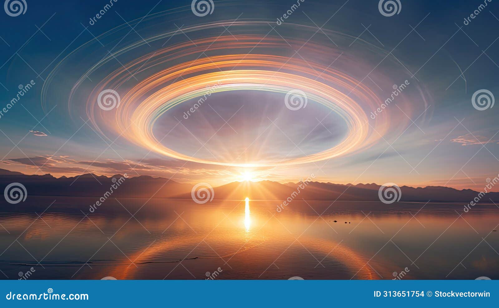 Phenomenon Curved Light Rays Stock Illustration - Illustration of ...