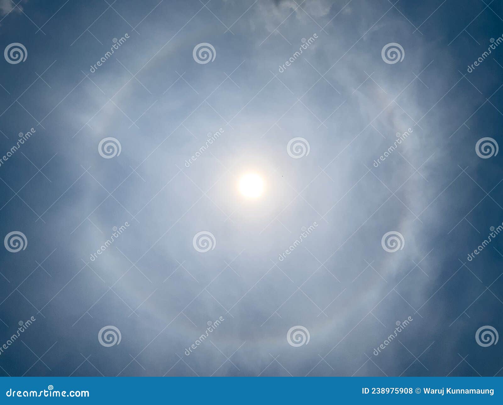 The Phenomenon Has a Ring Around the Sun. Stock Photo - Image of ...
