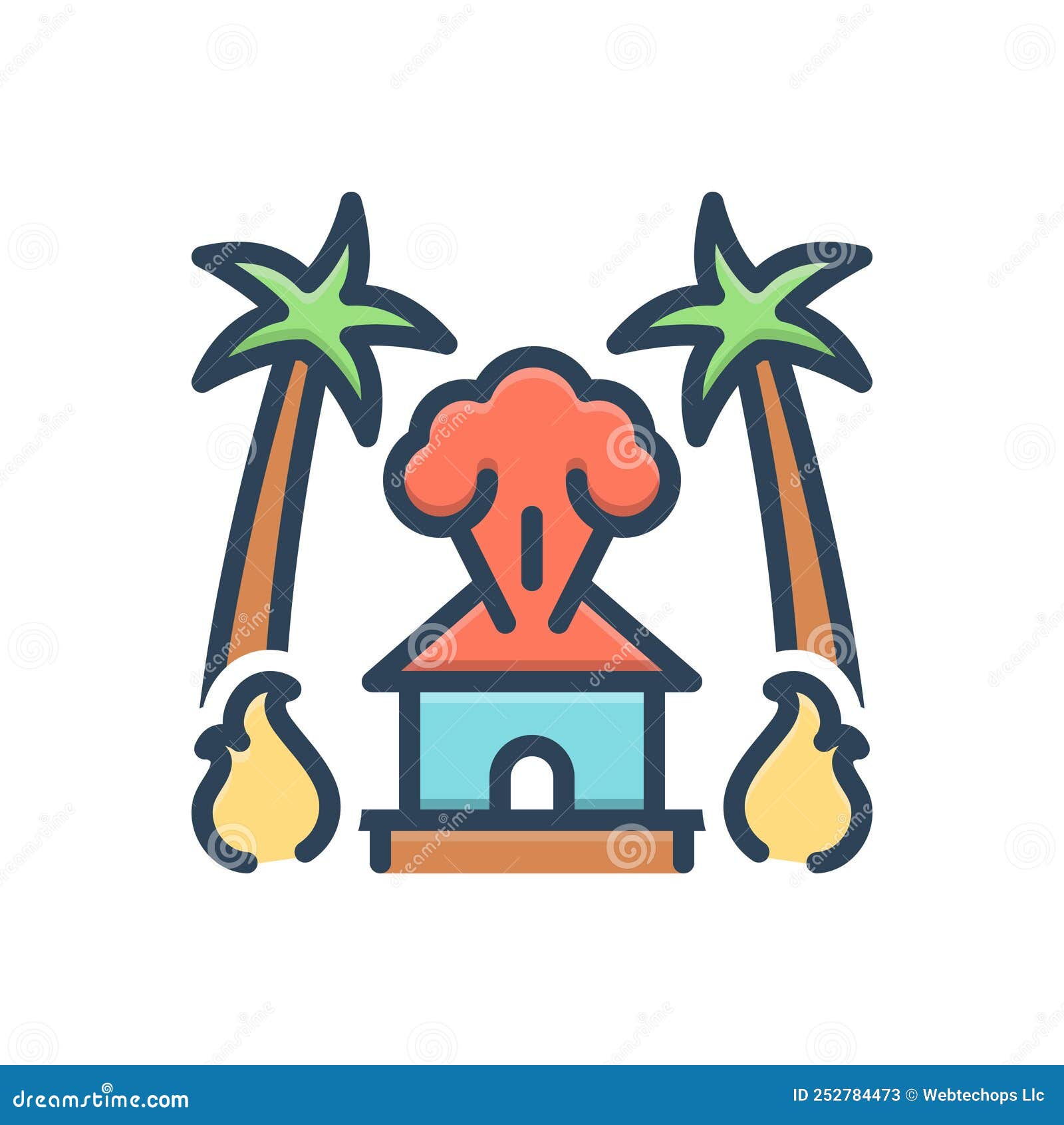 Mix Icon For Incidence, Phenomenon And Accident Cartoon Vector ...