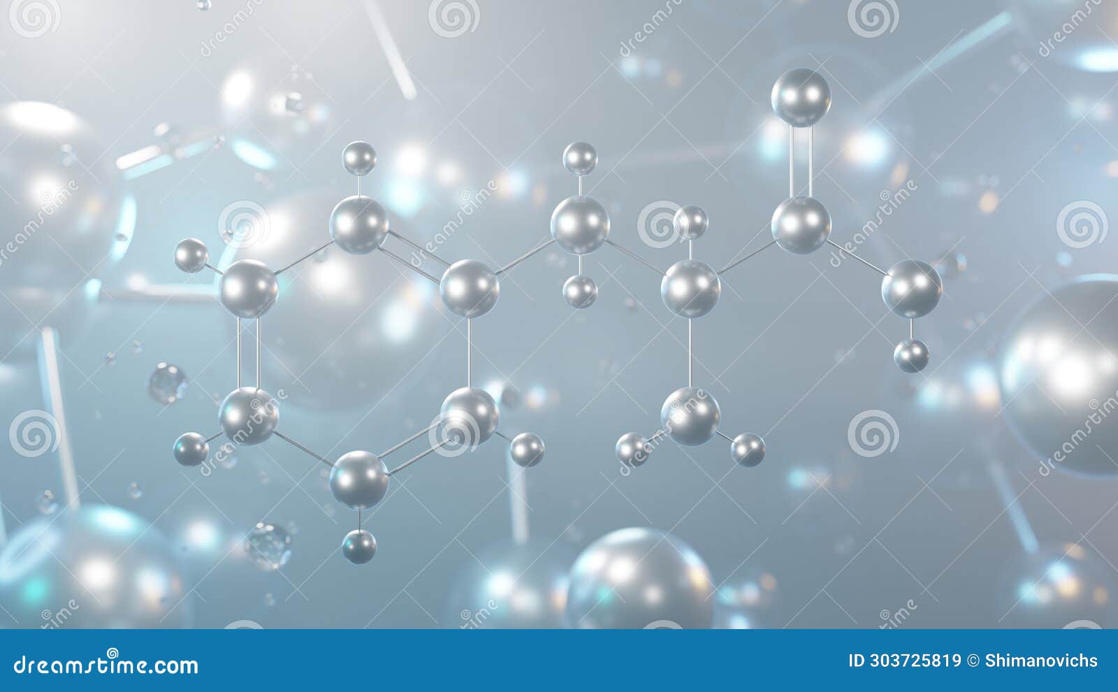 Phenylalanine Molecular Structure, 3d Model Molecule, Alpha-amino Acid ...