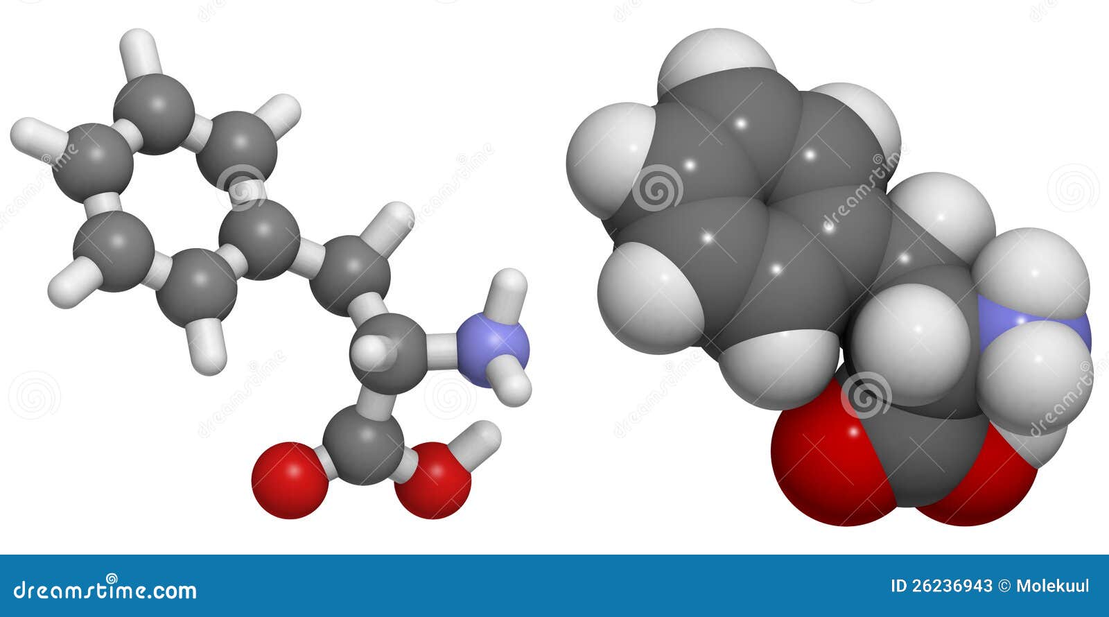 Phenylalanine (Phe, F) Molecule Stock Illustration - Illustration of ...