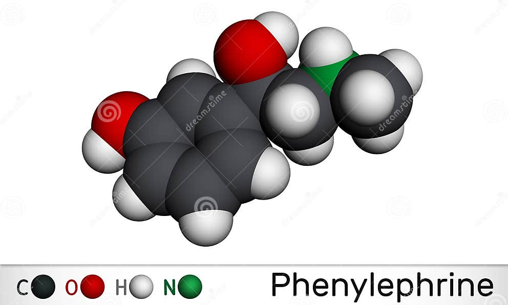 Phenylephrine Molecule. it is Nasal Decongestant with Potent ...