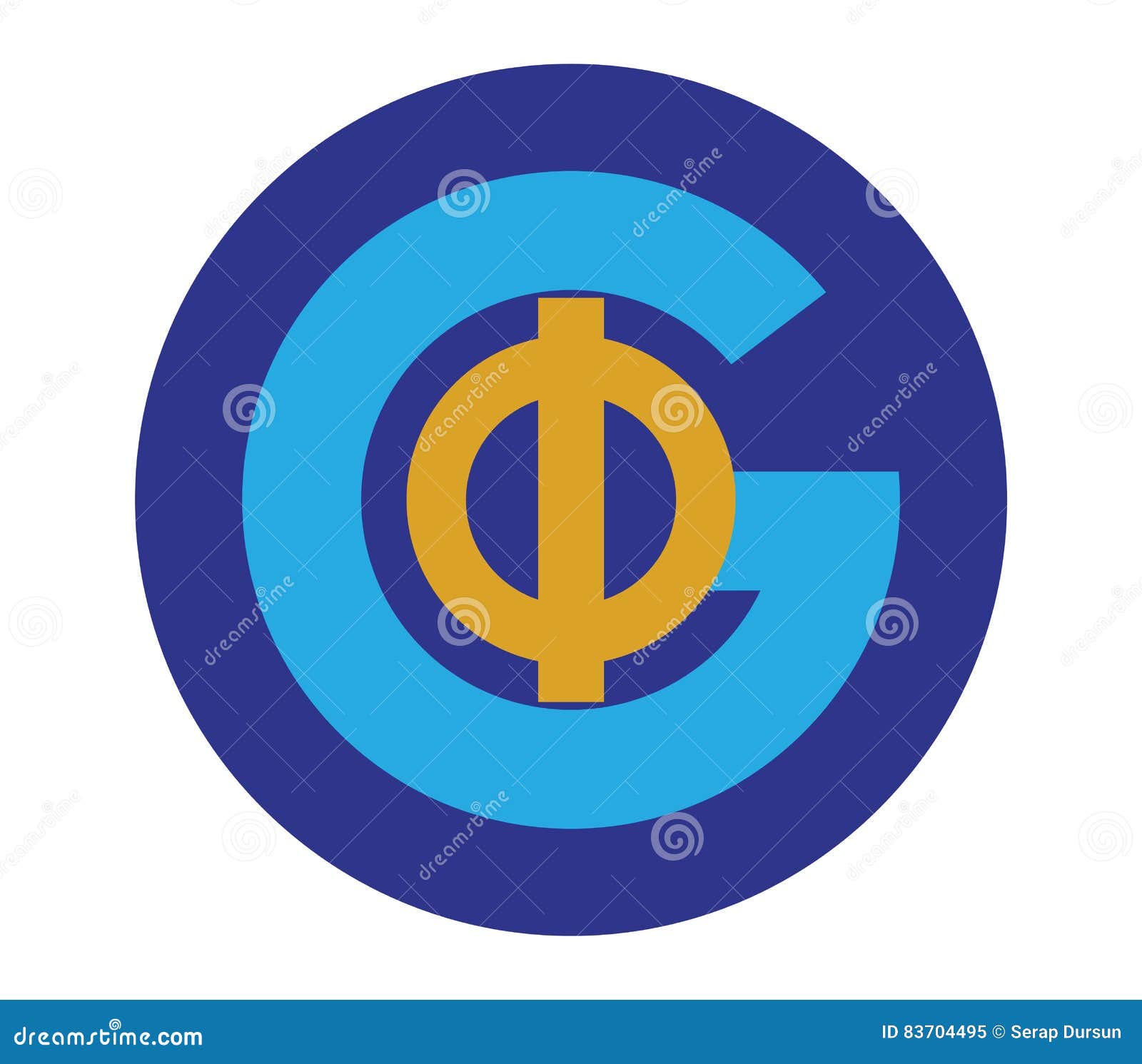 Phi and G Logo Design stock illustration. Illustration of pythagoras ...