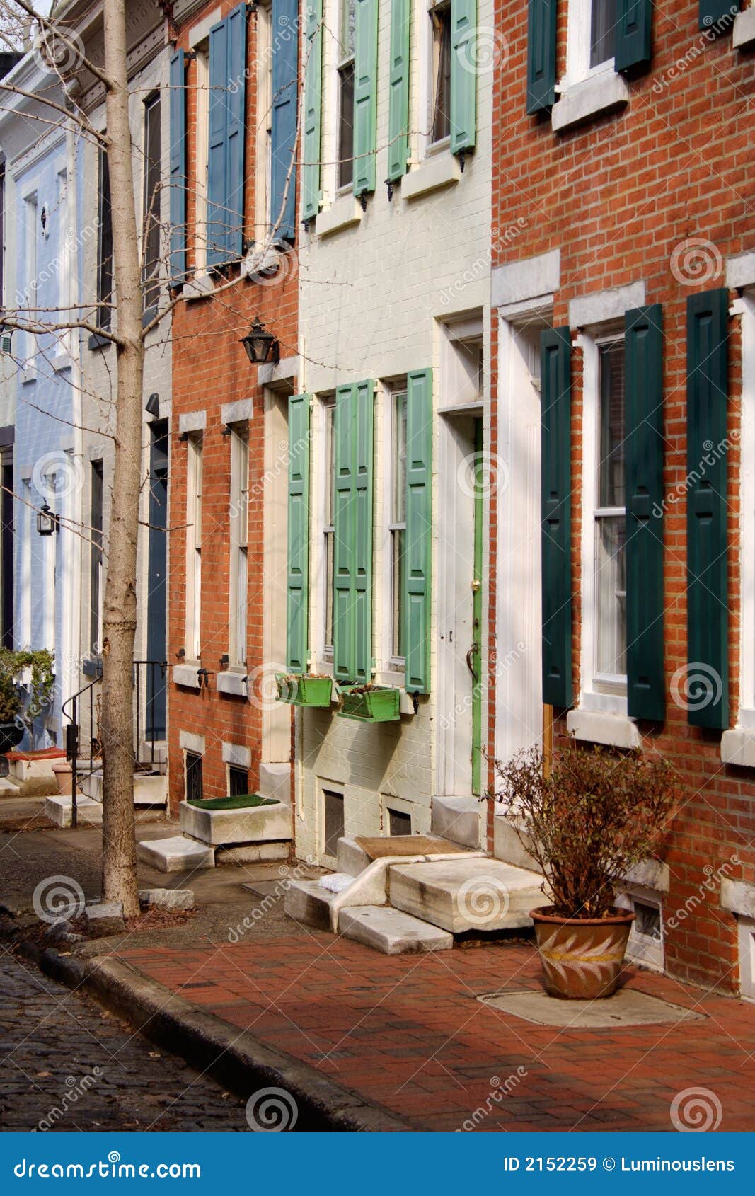Philadelphia Colored Rowhouses Stock Image - Image of architectural ...