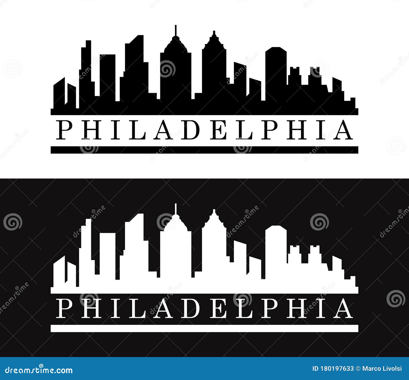 Philadelphia Icon Illustrated in Vector on White Background Stock ...