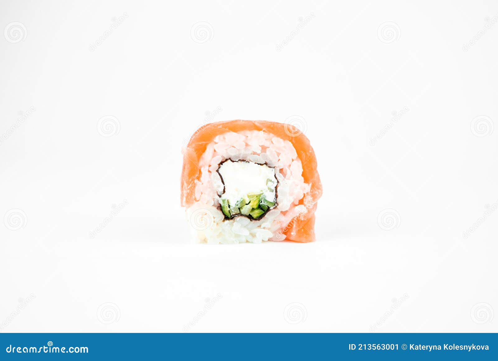 Philadelphia Maki Rolls on White Background Stock Image - Image of ...