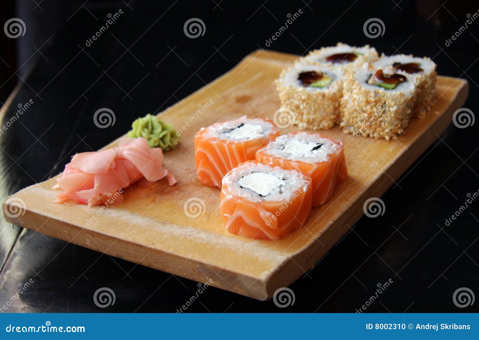Philadelphia maki sushi stock photo. Image of nori, ginger - 8002310