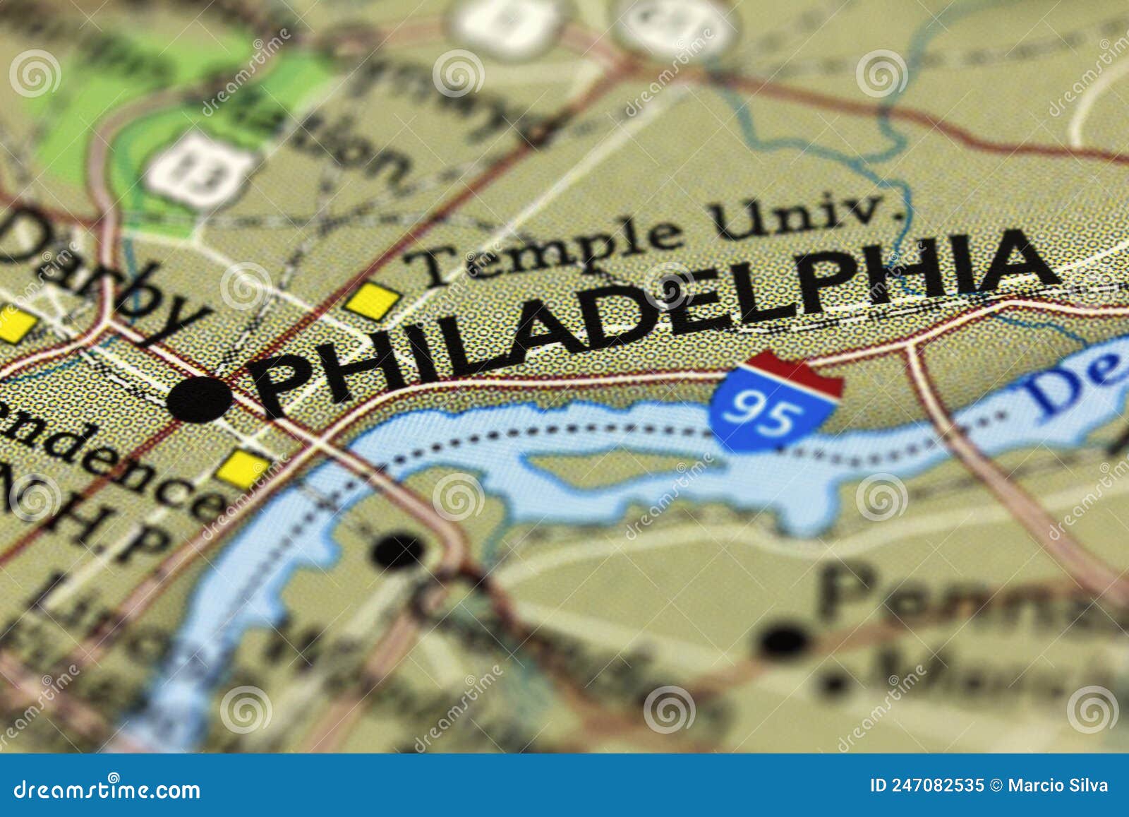 Philadelphia On The Map Royalty-Free Stock Photo | CartoonDealer.com ...