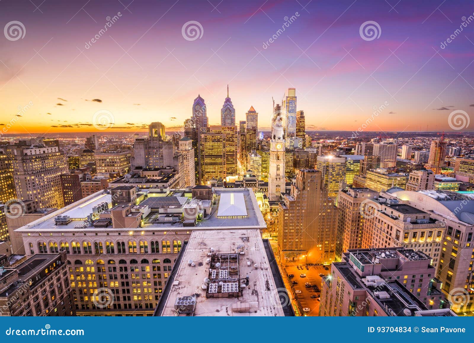 Philadelphia, Pennyslvania, USA Stockfoto - Bild von abend, finanziell ...