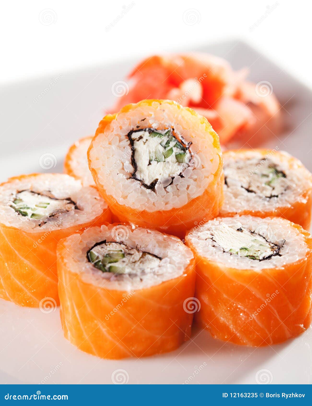 Philadelphia Roll stock image. Image of lunch, fresh - 12163235