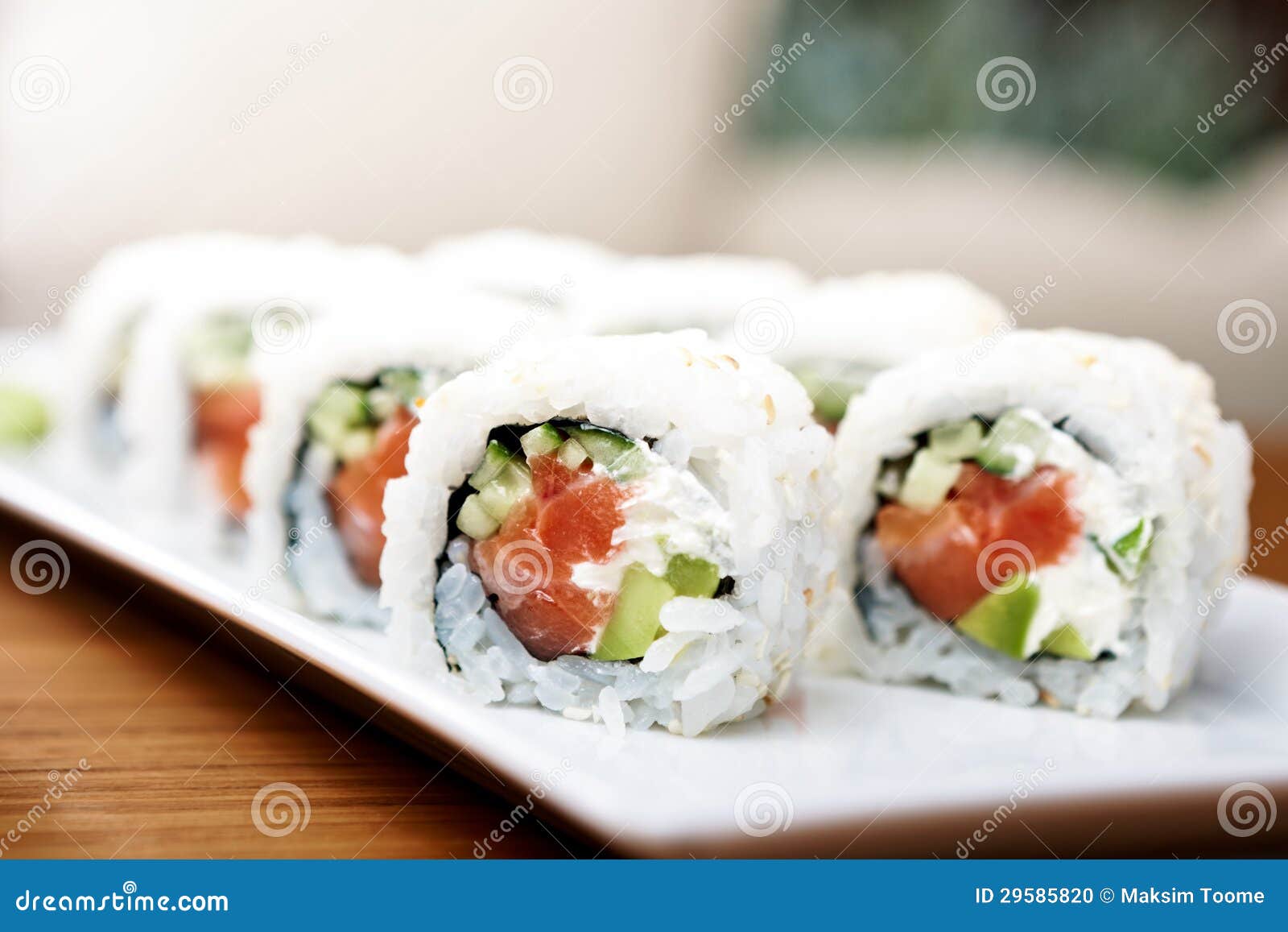 Philadelphia roll stock photo. Image of fresh, fish, delicious - 29585820
